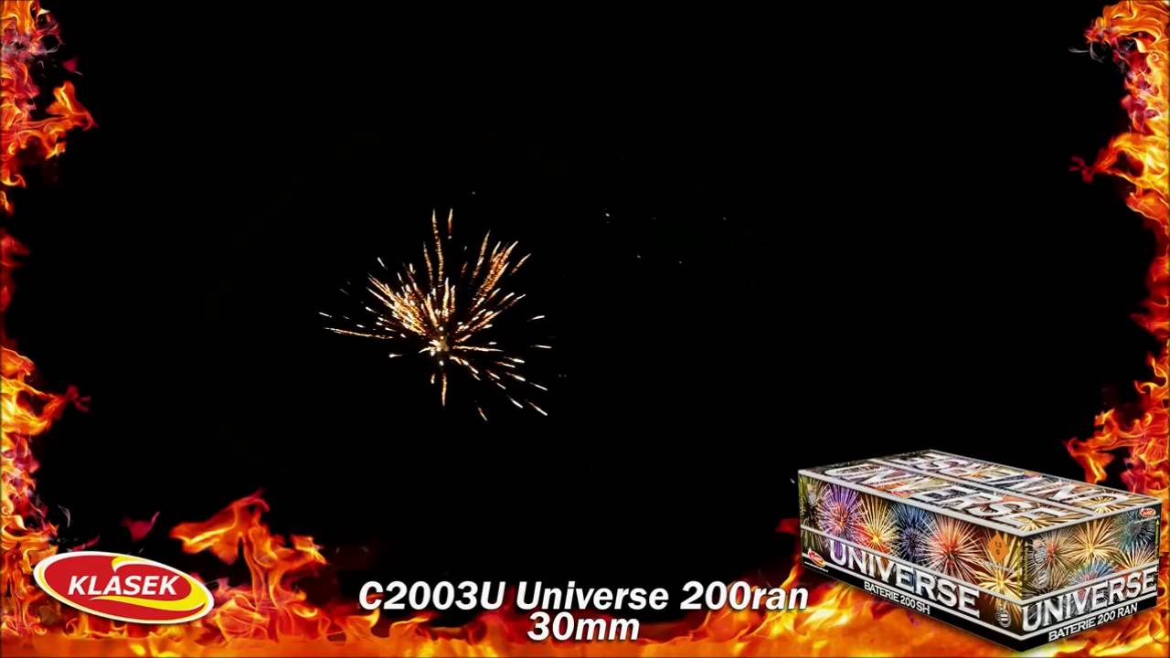 Ekopyro - C2003U - Universe 200 rán / 30 mm - YouTube