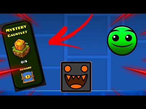 NEW GEOMETRY DASH MYSTERY GAUNTLET IS OUT!! (SMALL UPDATE FOR GD) - YouTube