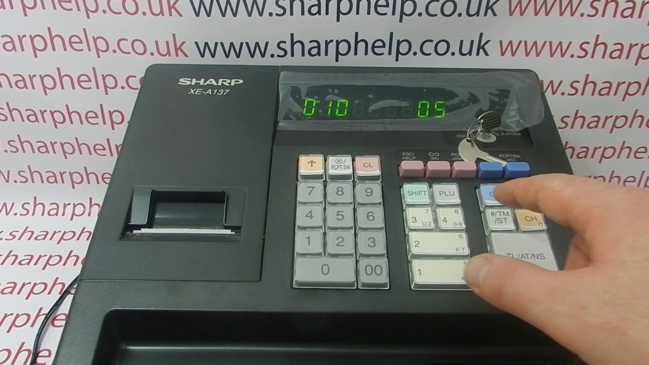 How To Program A PLU Product Name Description Sharp XE-A137 / XEA137 ...