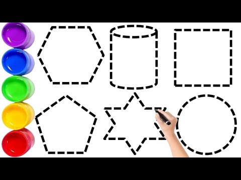 Beautiful color shape Drawing for kids, Painting & Coloring for kids ...