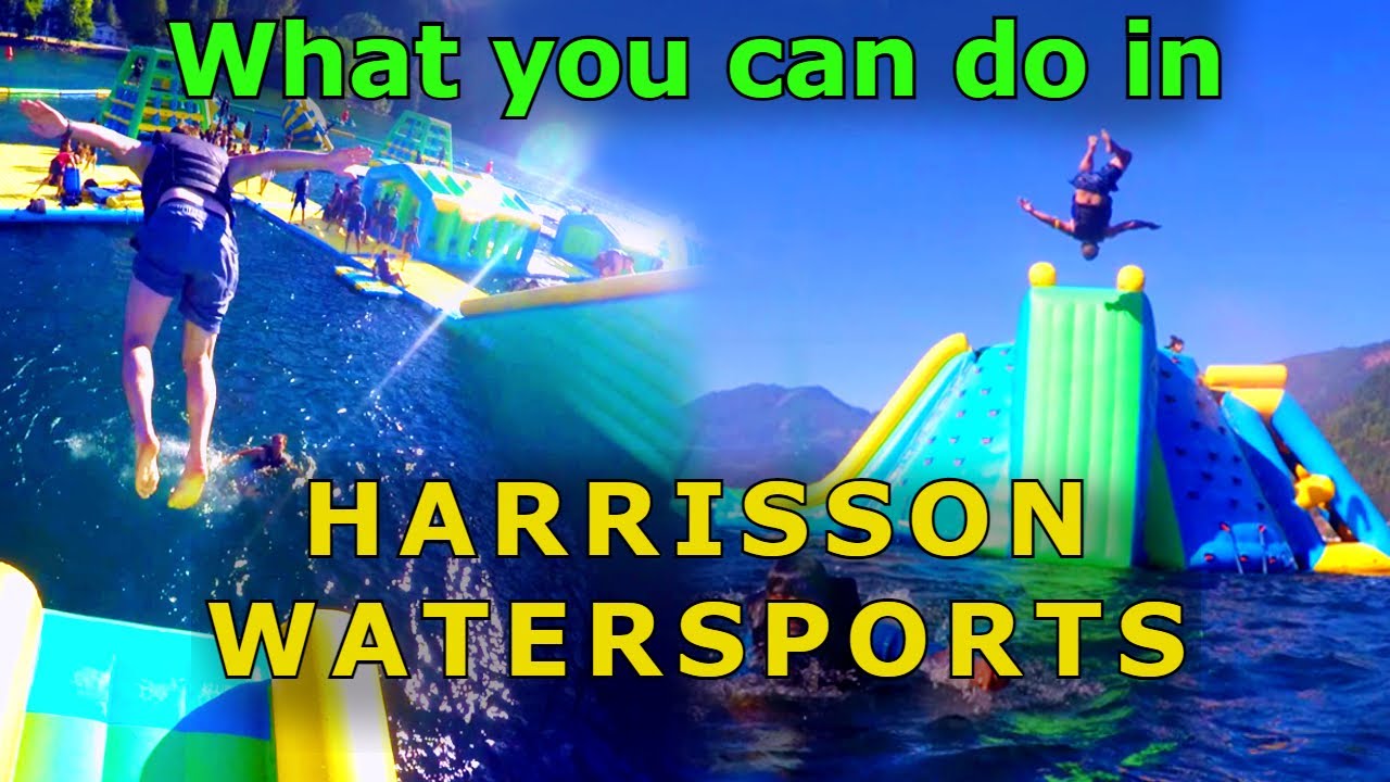 🇨🇦 canada's insane floating waterpark on the lake| Harrison watersports ...