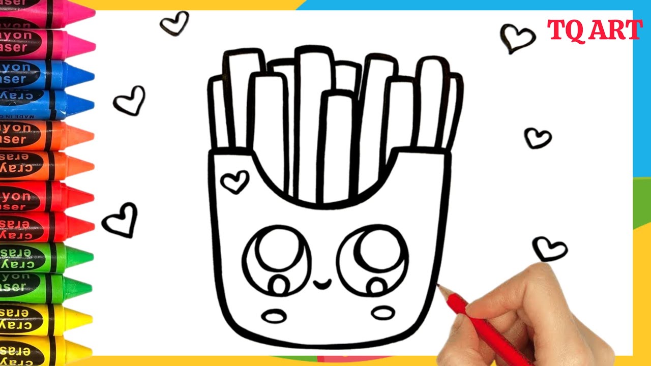 How To Draw Funny French Fries | Drawings For Kids - YouTube