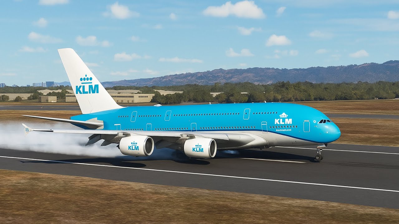 Emergency Landing! KLM Airbus A380 Safely Touches Down at Oakland ...