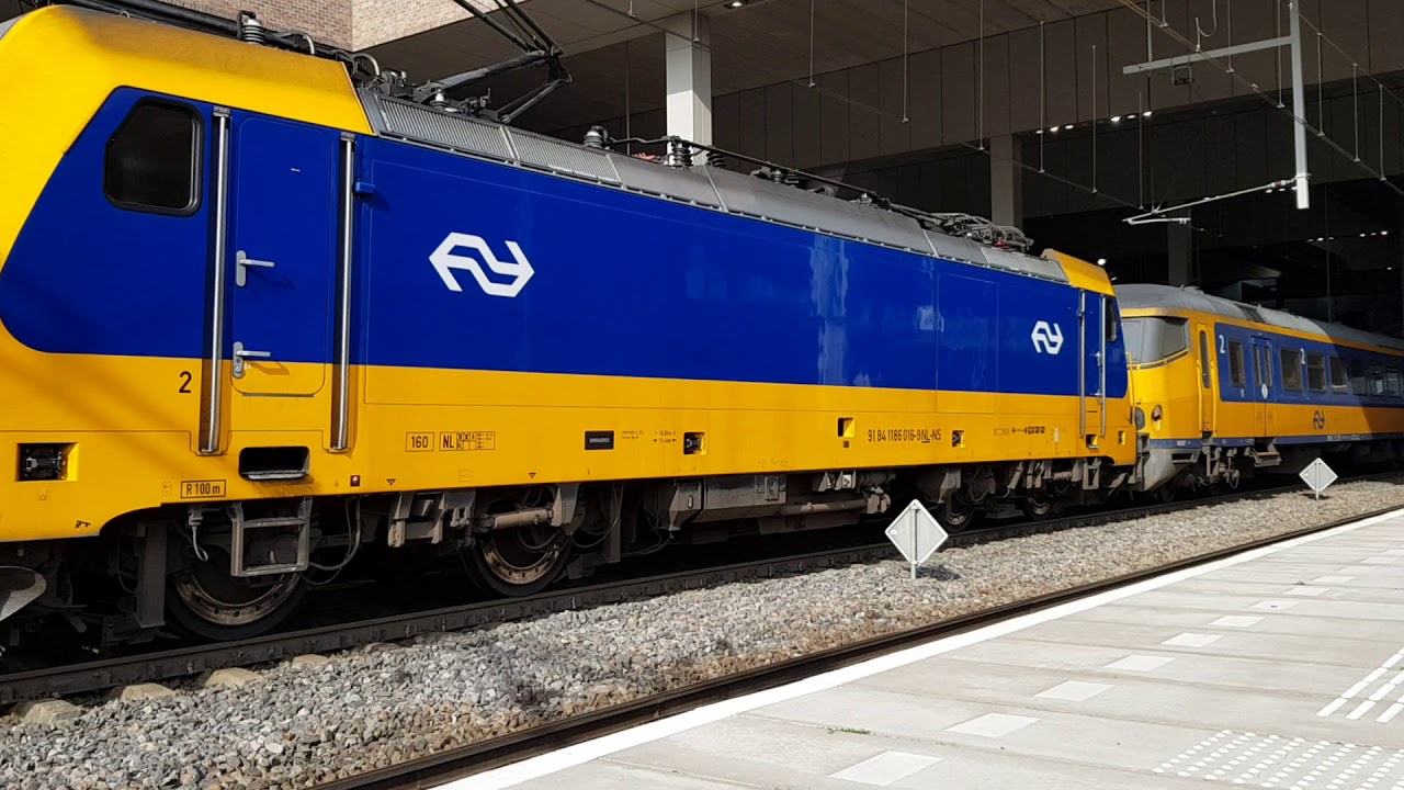 NS Class 186 loco service departing Breda 23rd August 2019 - YouTube