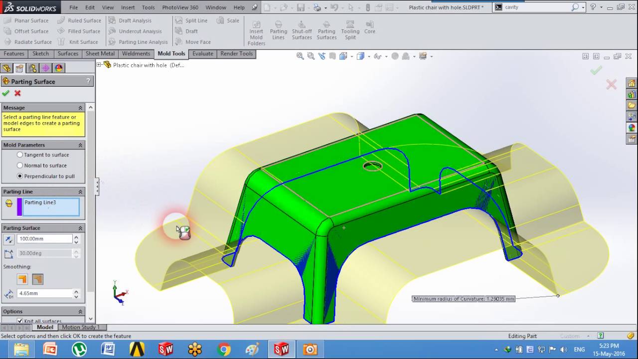 Using Mold Design in Solidworks - YouTube