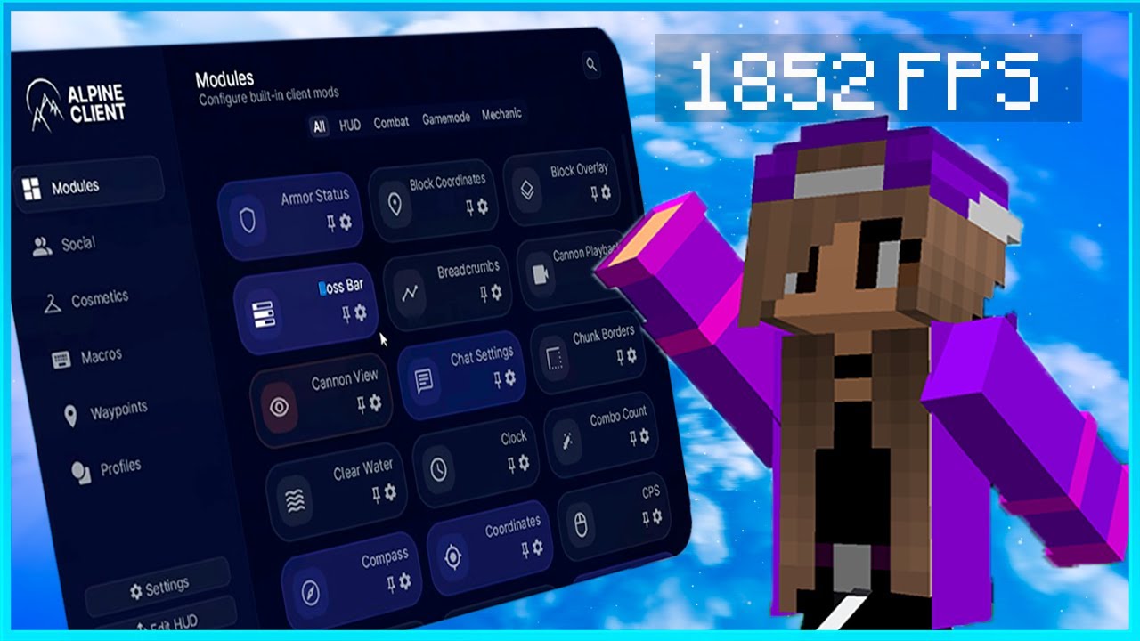 🚀 ALPINE CLIENT +1000 FPS en Minecraft! 🤯🔥 |Mejor Cliente 2025| - YouTube
