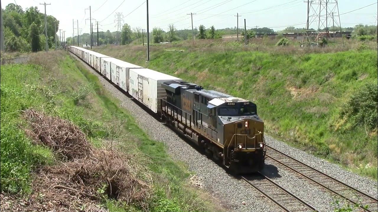 20190507 May 7 2019 CSX Q032 intermodal ET44AH Tropicana Orange Juice TPIX mid train DPU ET44AH ...