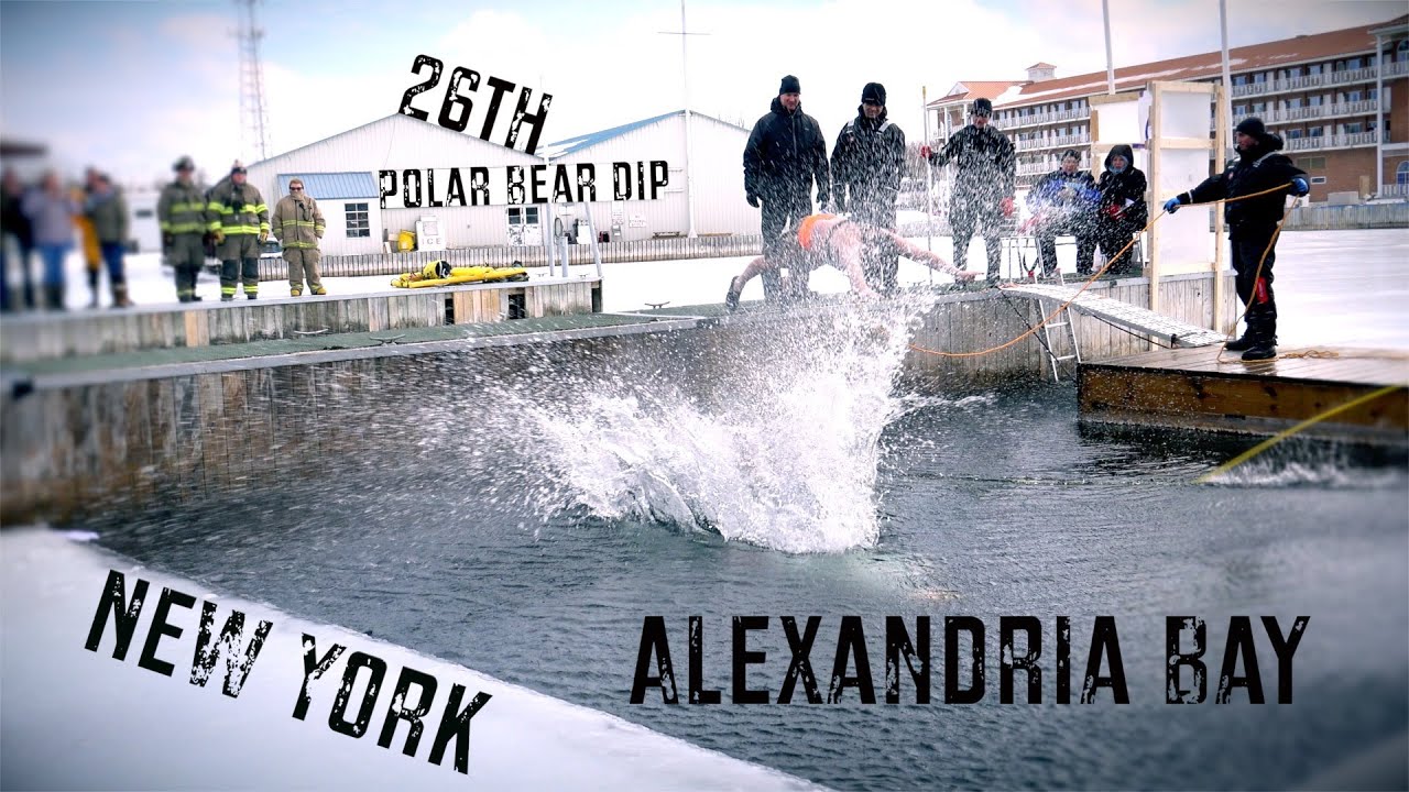 Polar Bear Dip in Alexandria Bay, New York - YouTube