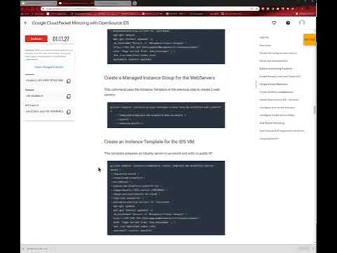 [Qwiklabs]Google Cloud Packet Mirroring with OpenSource IDS - YouTube