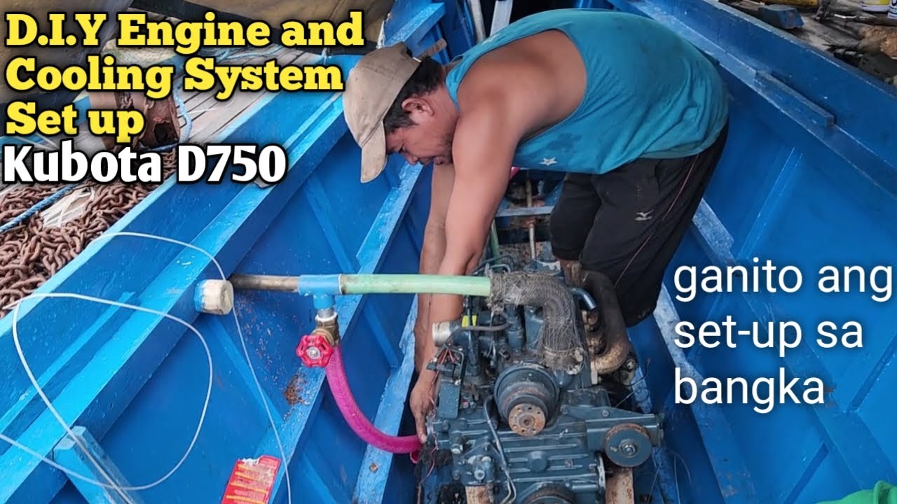 Kubota D750 Engine Set up ang Cooling system | Kubota D750 engine set ...