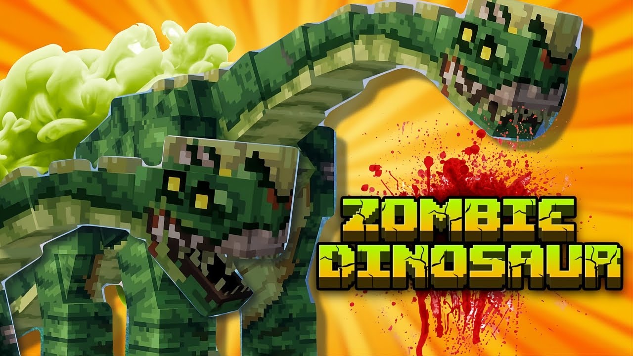 ¡El Dinosaurio Zombie Ataca en Minecraft! - YouTube