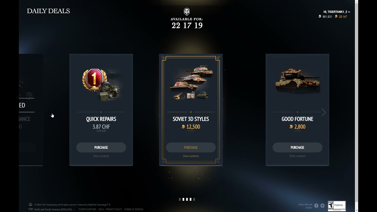 World of Tanks - Daily Deals are back! - YouTube