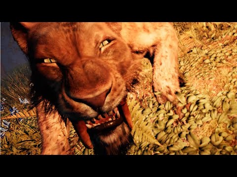 Smilodon - All prey hunting animation in SLOW MOTION - Saber tooth ...