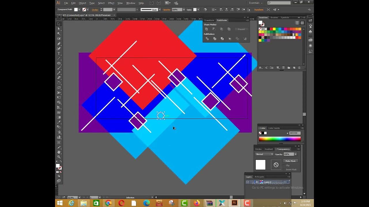 how to create rectangle shapes vector background in illustrator. - YouTube