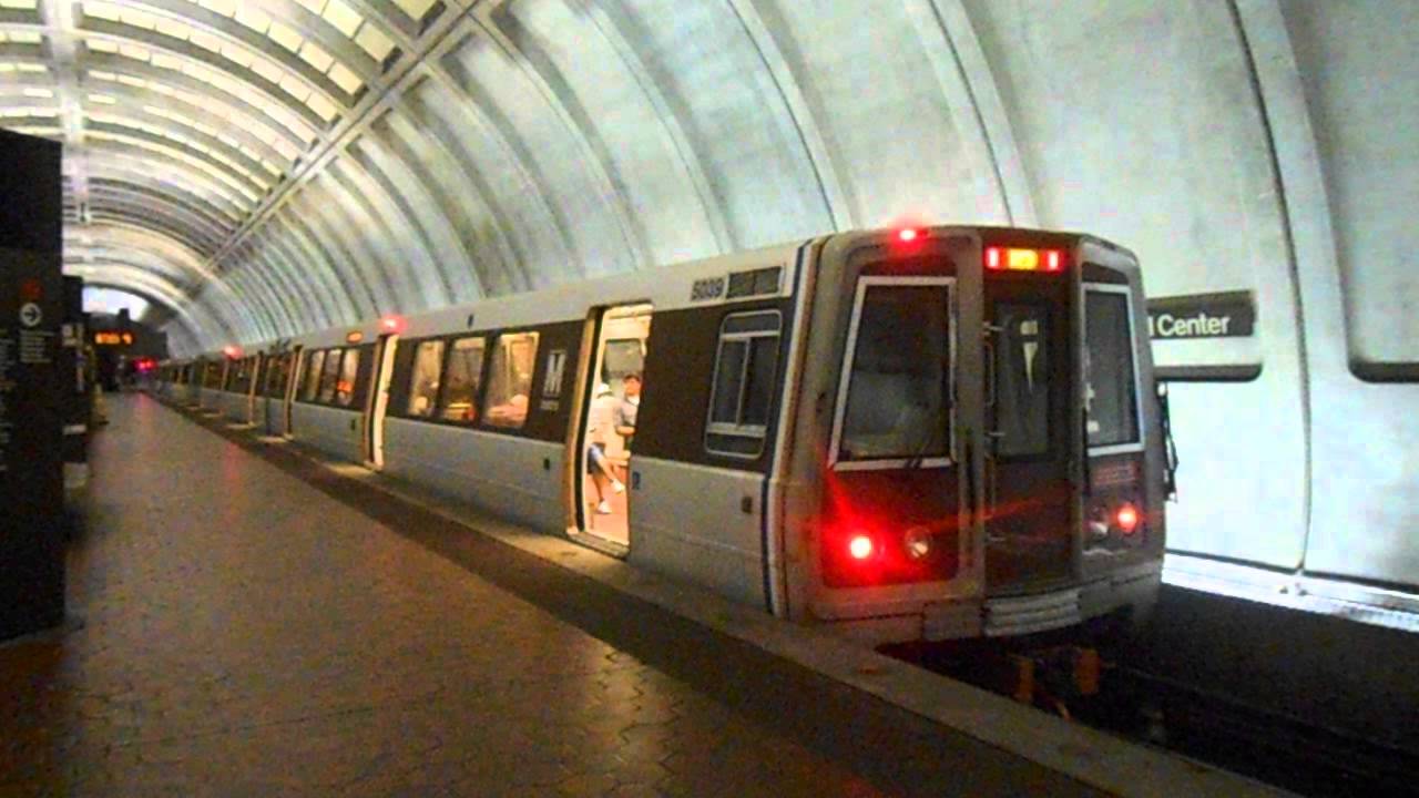 DC Metro (WMATA): 6 cars train to Shady Grove at Medical Center - YouTube