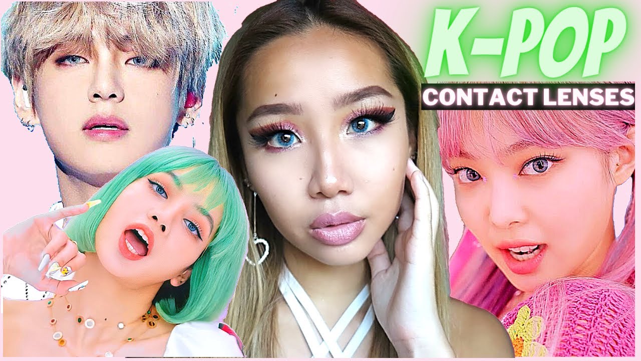 K-POP CONTACT LENSES FROM 'PRETTY MERA' 👀 REVIEW - YouTube