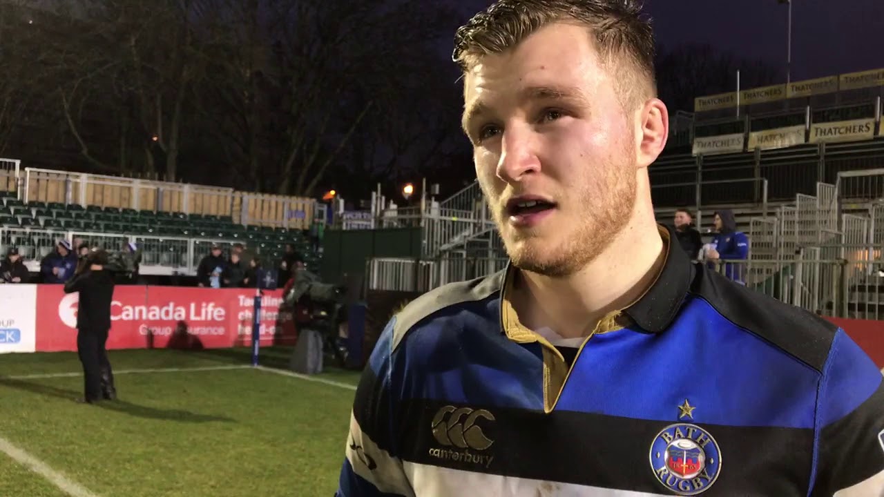Post-match - Bath Rugby v Newcastle Falcons - Will Britton - YouTube