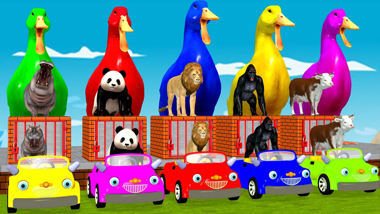 Cow Mammoth Elephant MONKEY Lion Panda Guess The Right Door ESCAPE ROOM ...