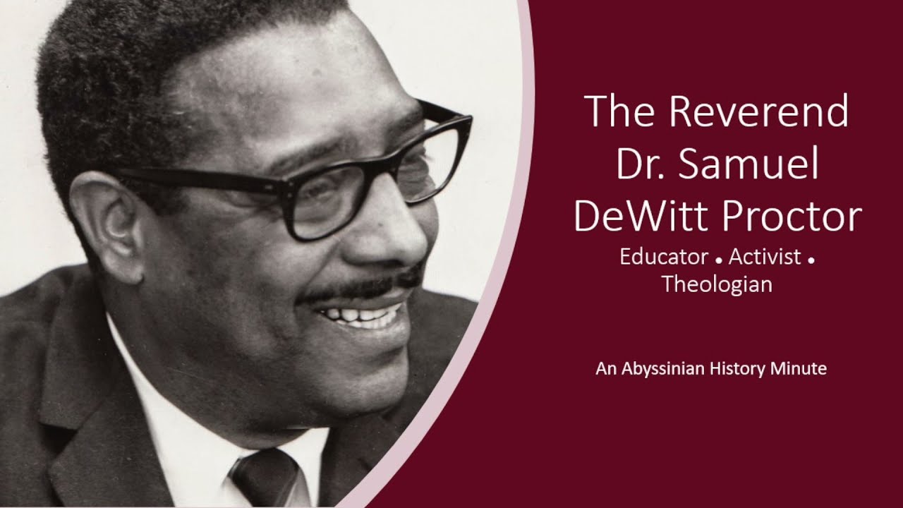 Celebrating Dr. Samuel DeWitt Proctor's 100th Birthday - YouTube