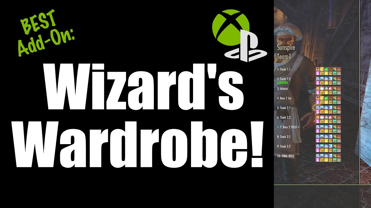 Wizard’s Wardrobe on Console!!! *BEST* add-on in ESO Guide - YouTube