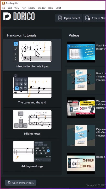 Dorico Tutorial - Start note input - YouTube