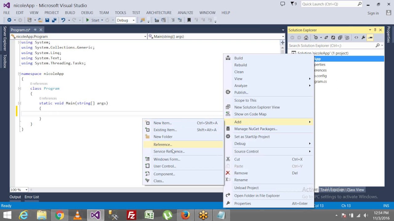 Day 1 Creating C Console Application And Basics Youtube