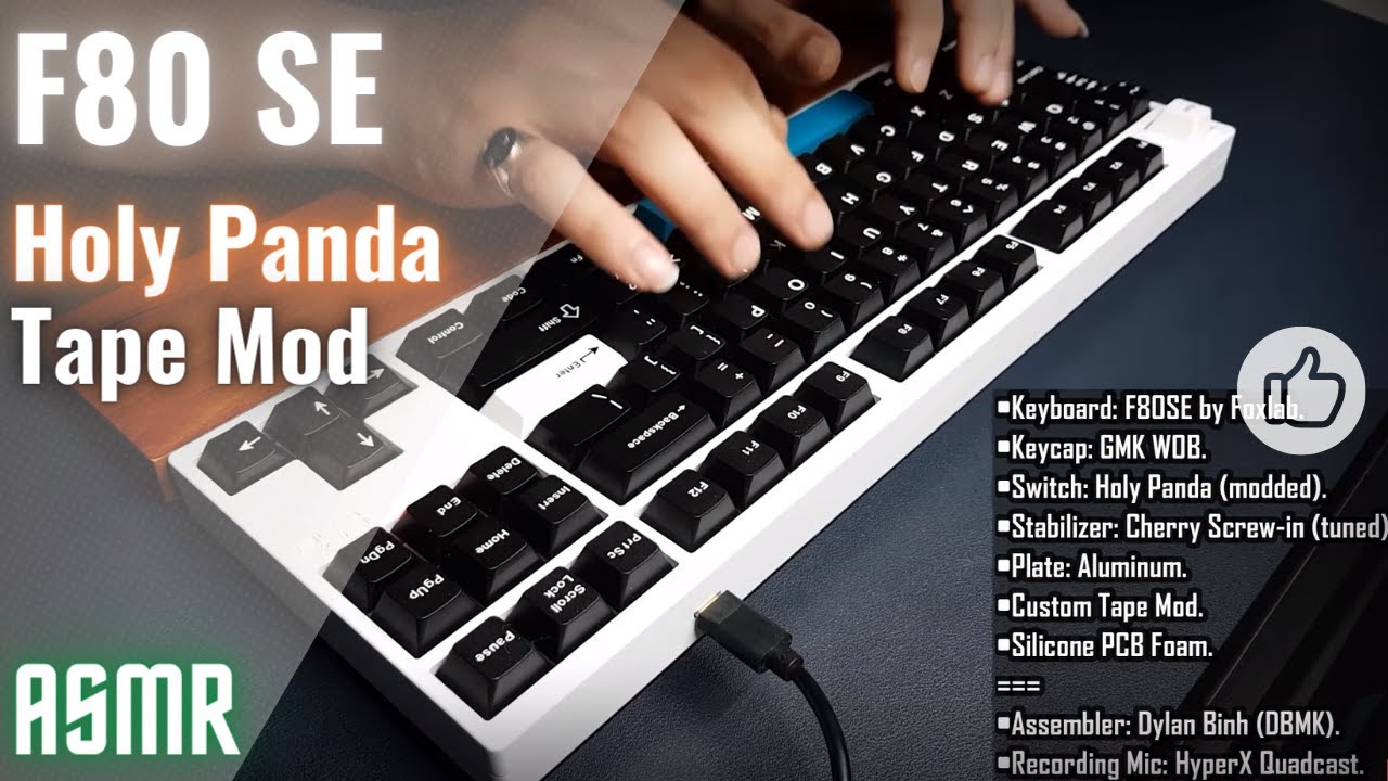 F80SE | Holy Panda switch | Keyboard | ASMR - YouTube