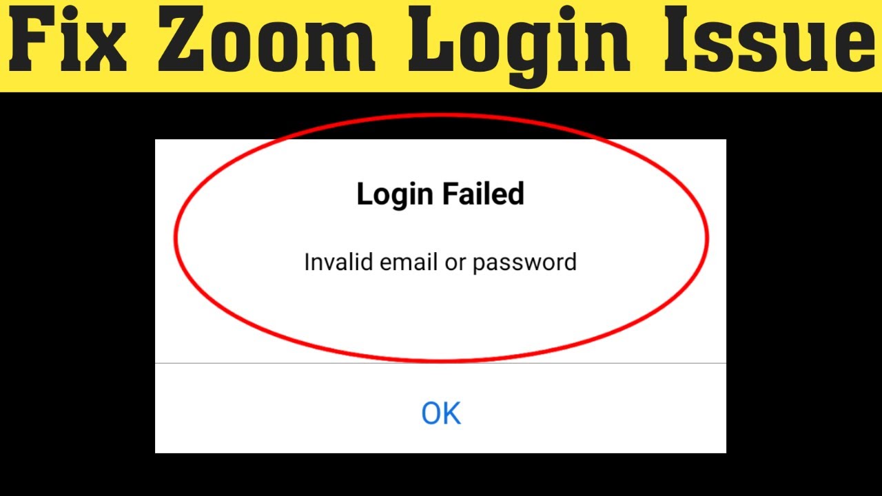 Fix zoom meeting login problem - YouTube