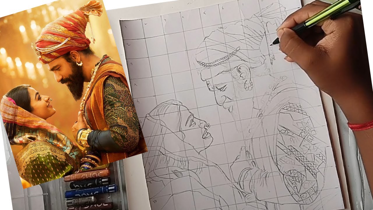 Chhaava movie drawing,Chhatrapati Sambhaji Maharaj drawing , Vicky K ...