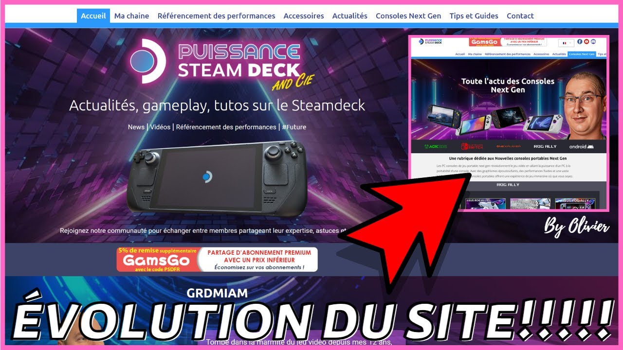 🎮STEAM DECK: Evolution du Site internet!!! Pleins de choses a voir ...