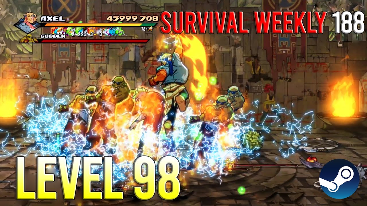Streets Of Rage 4 - Axel SOR4 Survival Weekly 188 V8 (Level 98) - YouTube