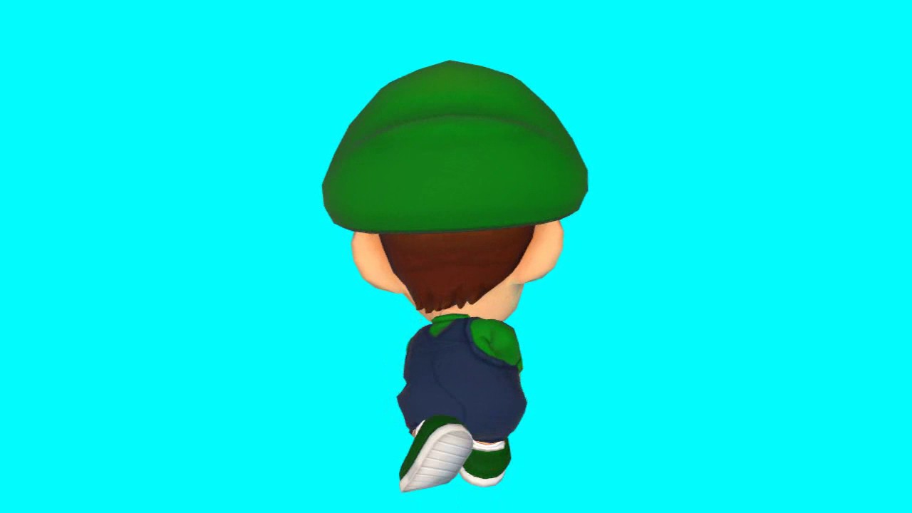 Baby Luigi running animated back chroma - YouTube