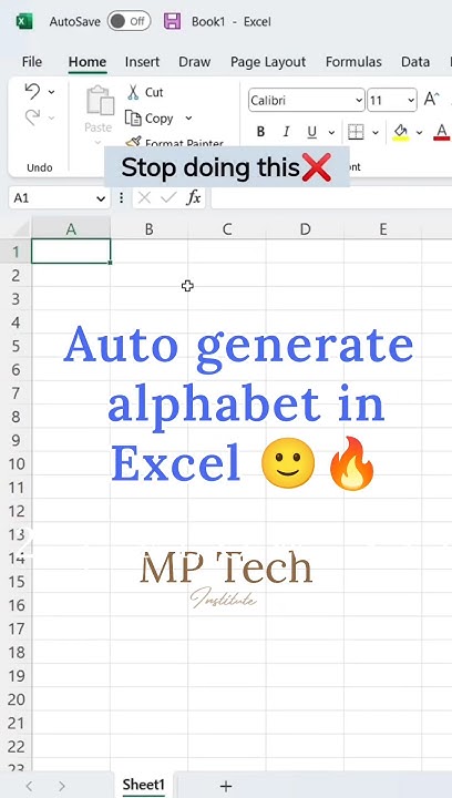 Auto Generate Alphabet In Excel Exceltech Excel Exceltutorial Exceltricks Excelsolutions