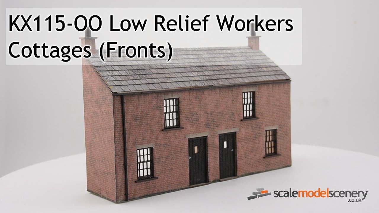 KX115-OO Low Relief Workers Cottages (Fronts) OO Scale Kit From Scale ...