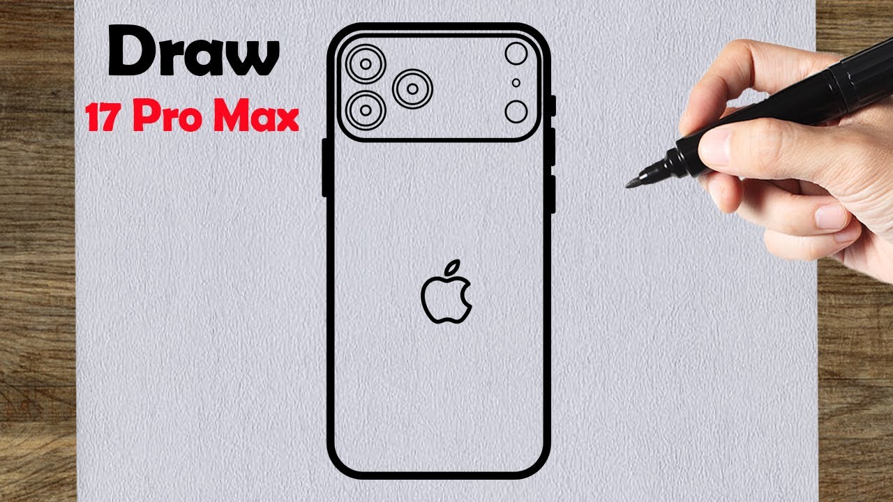 How to Draw iPhone 17 Pro Max Step by Step | Easy Drawing Tutorial ...