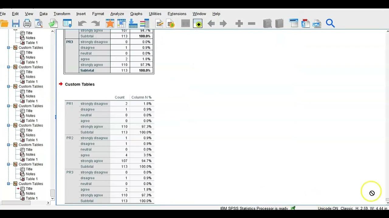 Formatting tables in SPSS - YouTube