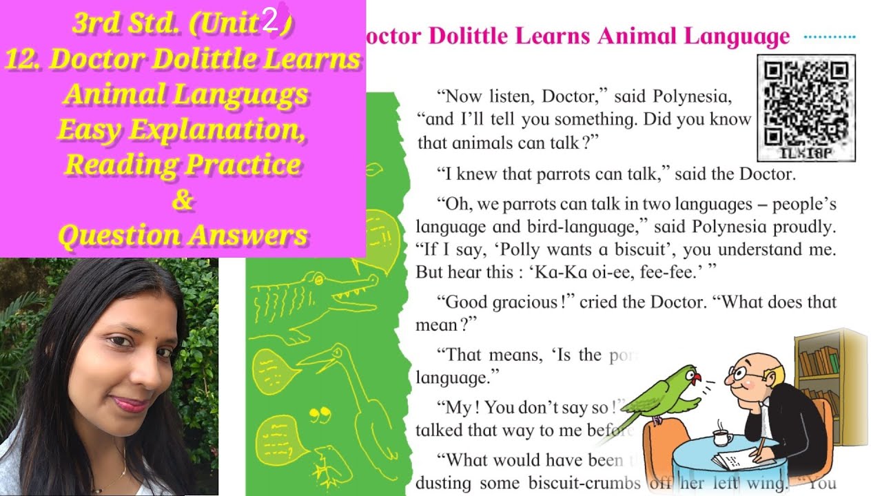3rd Std. – (unit 2) – 12. Doctor Dolittle Learns Animal Language (Demo ...