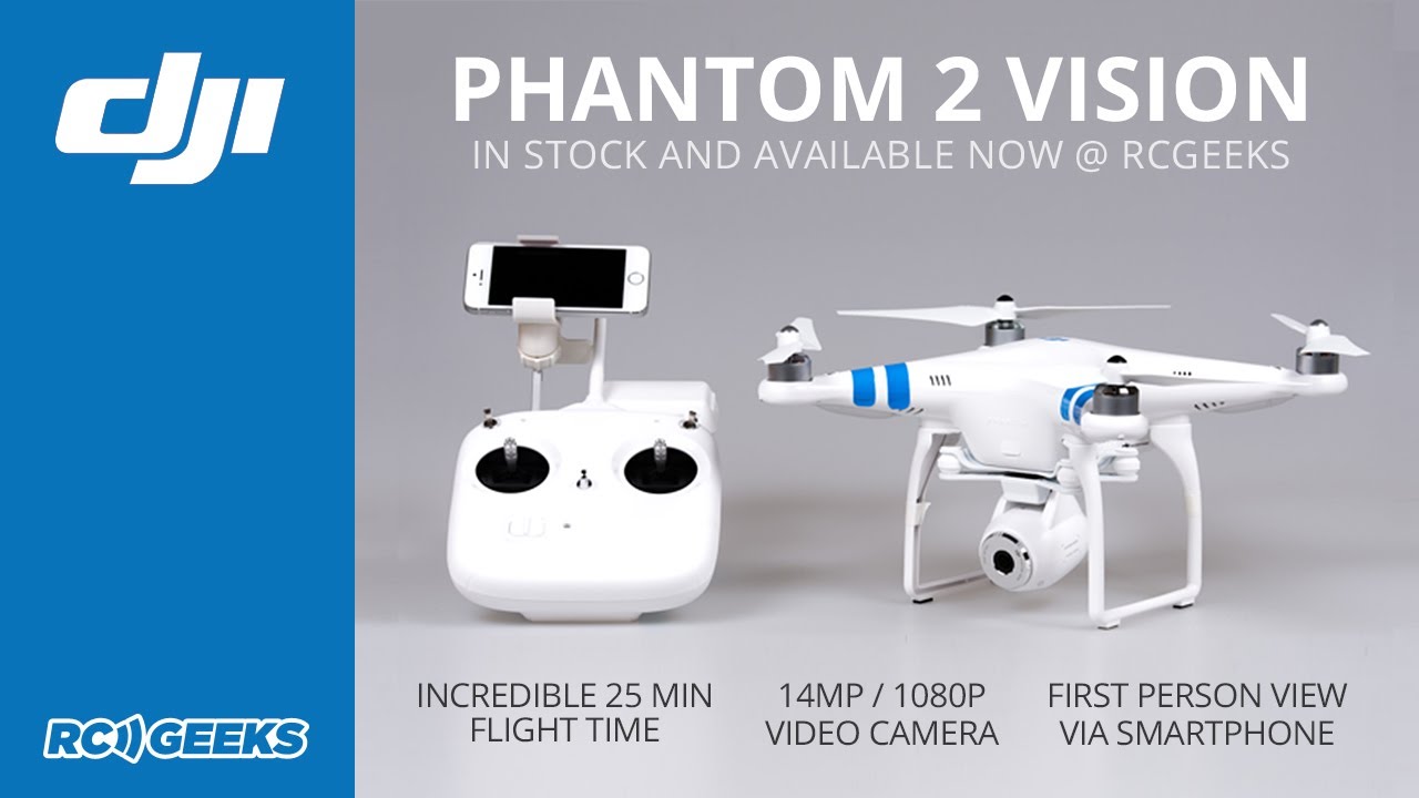 DJI Phantom 2 Vision - Quadcopter with tiltable FPV via smartphone ...