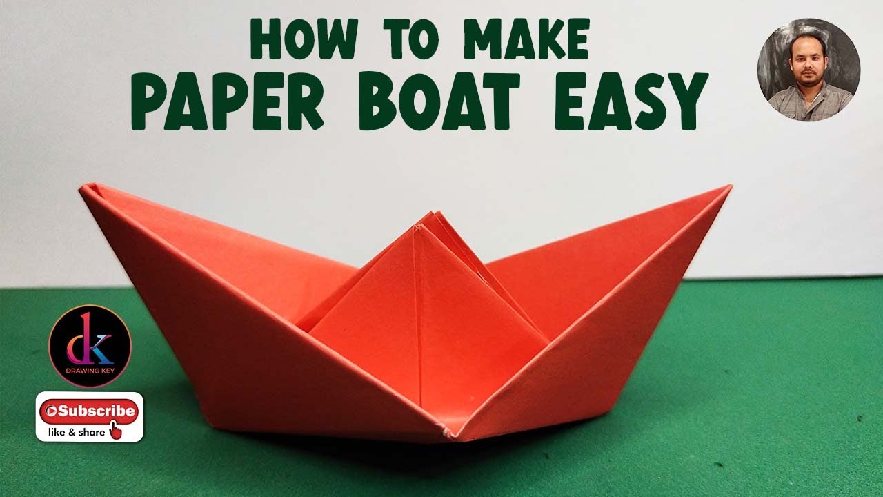 How to make paper boat easy || a paper boat || Drawing Key - YouTube