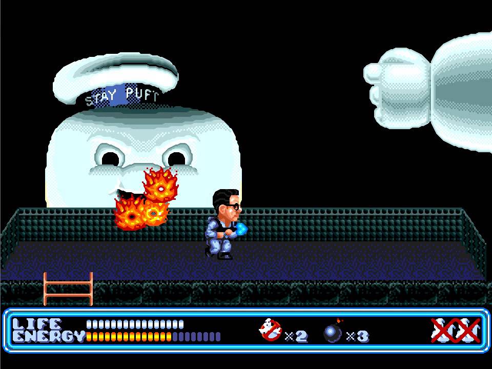 Ghostbusters(Genesis) Stay-Puft Marshmallow Man boss battle (No Damage ...