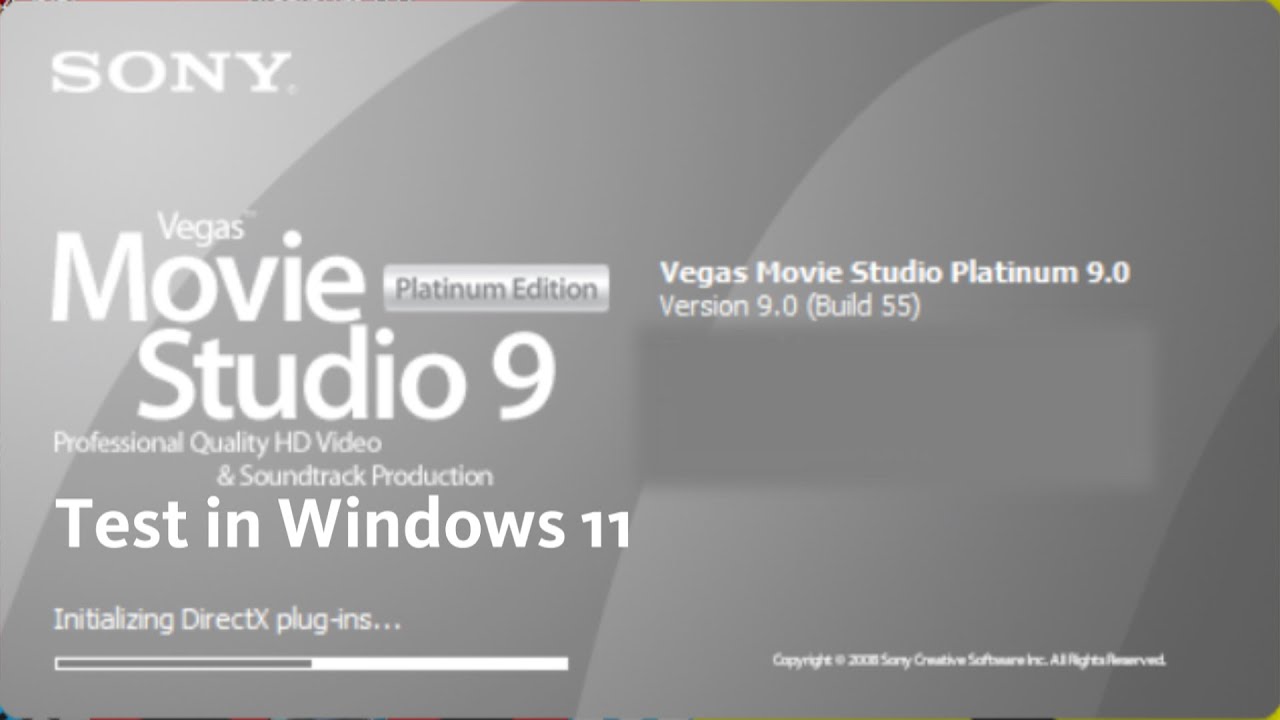 Sony Vegas Movie Studio Platinum 9.0 Test in Windows 11 - YouTube