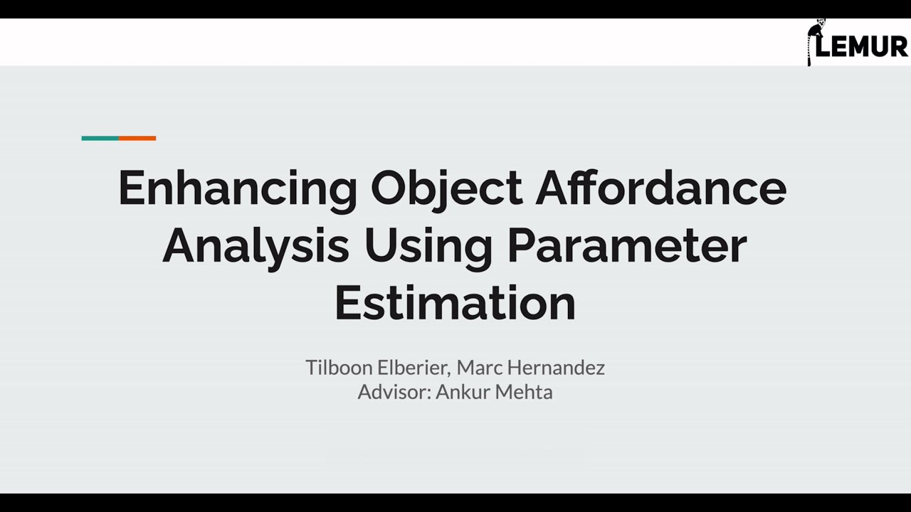 Enhancing Object Affordance Analysis Using Parameter Estimation - YouTube