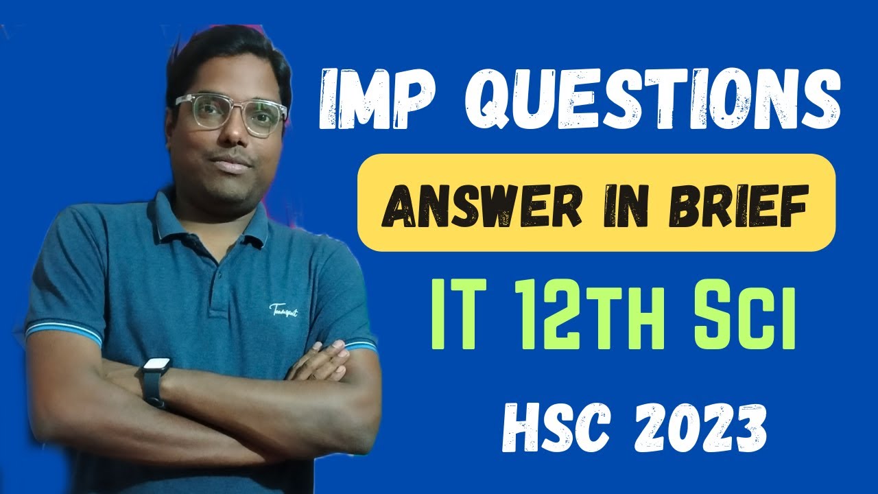 IMP Qs Answer in Brief All chps Information Technology (IT) Subject ...