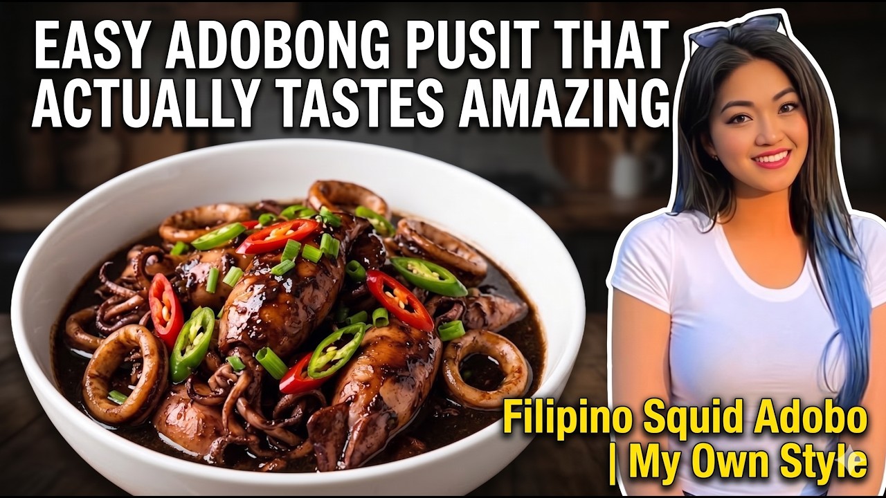 How to Cook a Simple & Easy Adobong Pusit ;) ON MY OWN WAY - YouTube