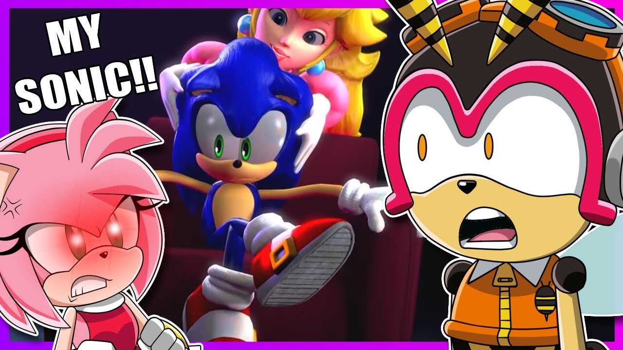 PEACH STEALS SONIC?! - Charmy Reacts to Princess Peach vs. Amy Rose ...