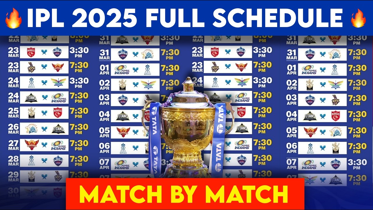 IPL 2025 - IPL 2025 Schedule | IPL 2025 All Matches | IPL Full Time ...