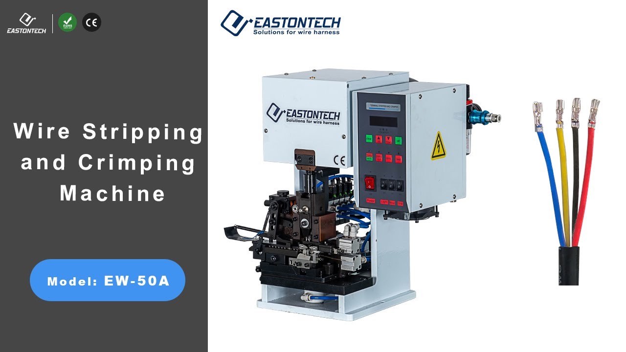 EASTONTECH EW-50A 1.5T/2T/3T Wire Stripping and Crimping Machine - YouTube