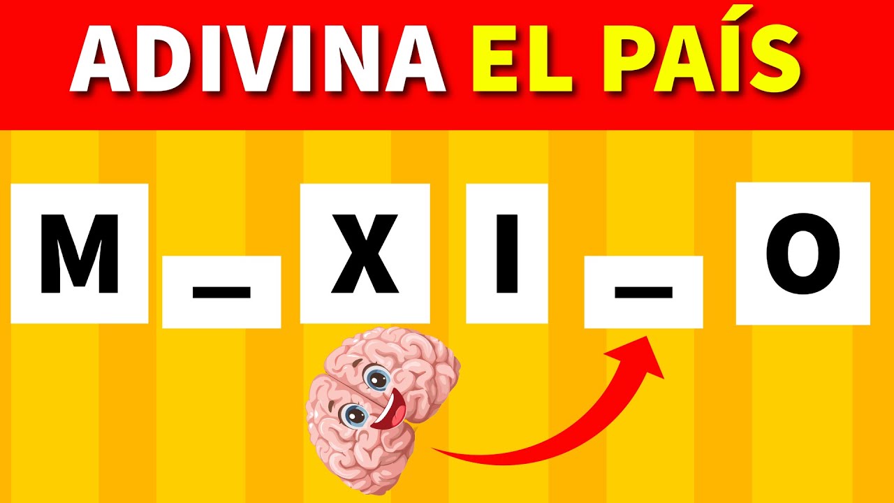 🌎Adivina el país con pocas letras 2025 | cultura general | Juego Países ...