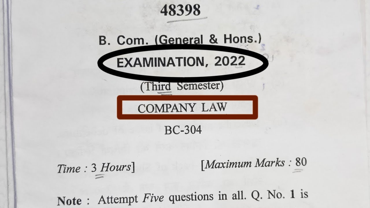 Company Law Question Paper For B 3rd Sem2023 24 3rd Sem Company company-law-question-paper-for-b-3rd-sem2023-24-3rd-sem-company