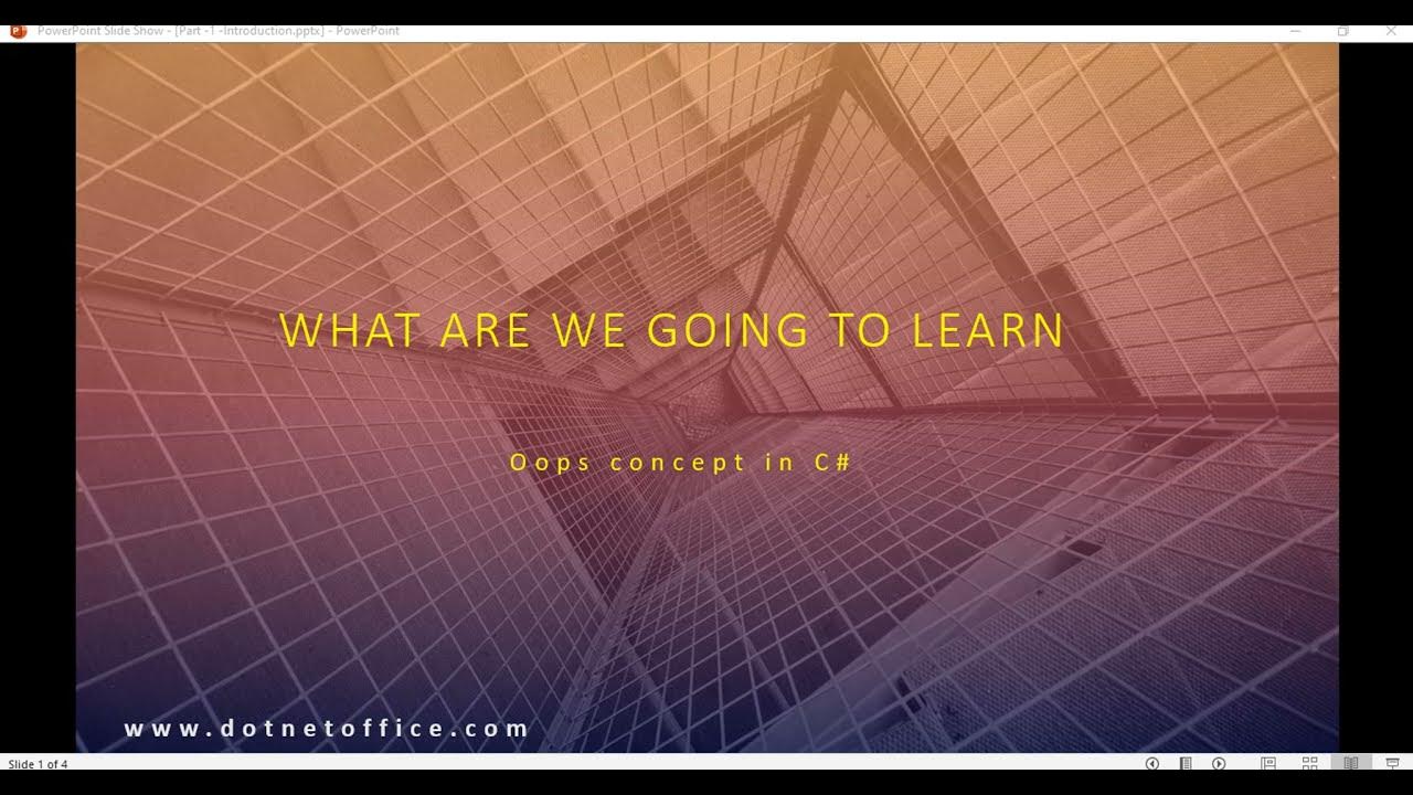 Part 1- Introduction to Oops in C# | Oops Tutorials in C# | Oops Concept - YouTube